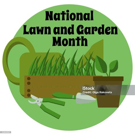 전국 잔디밭과 정원의 달 정원 가꾸기 주제에 간단한 배너 4월에 대한 스톡 벡터 아트 및 기타 이미지 4월 가지치기 가위 관목 Istock