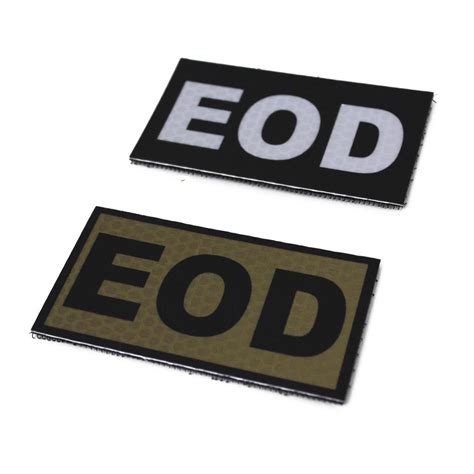 Cid Ir Infrarot Patch Mit Eod Schriftzug 9 X 5 Cm Ir Patches