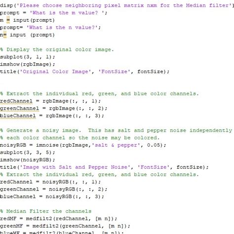 MATLAB Code Command Window For Part B Download Scientific Diagram