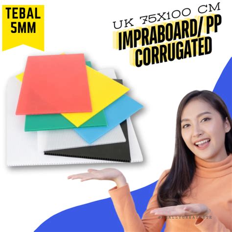 Jual Impraboard Pp Corrugated Infraboard Tebal 5mm Ukuran 75x100cm Shopee Indonesia