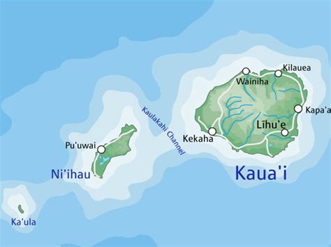 Island Of Kauai Hawaii Map Elvina Micheline