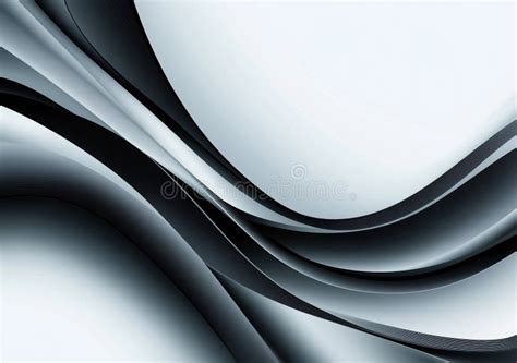 Abstract Image Featuring Layered Curved Shapes In Shades Of Gray And White Creating A Modern