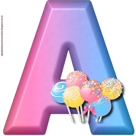 Monica Michielin Alphabets Docinhos Alfabeto Candy Lollipop Alphabet