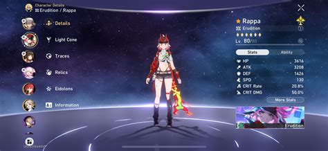 Are These Stats Good For Rappa Honkai Star Rail HoYoLAB