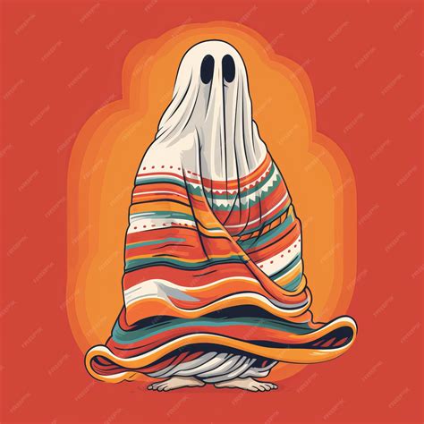 Premium Photo The Spooky Adventures Of The Mexican Blanket Ghost Cartoon