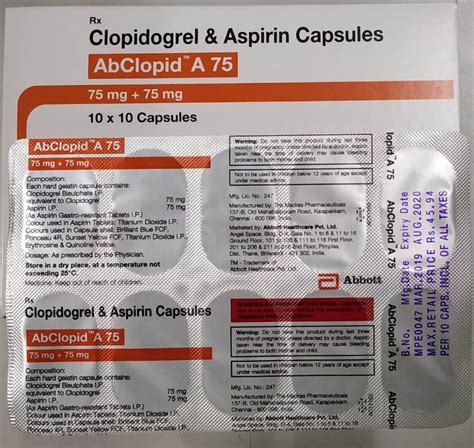 Abclopid A 75 Packaging Size 10x10 At ₹ 5053stripe In Ernakulam