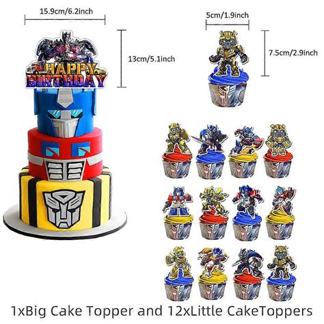 Transformers Theme Party Supplies Set Happy Birthday Decor Banners