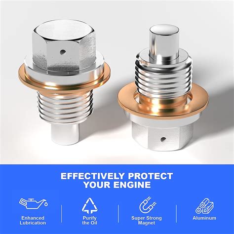 Buy M14 X 1 5 Magnetic Oil Drain Plug Aluminum Oil Pan Drain Plug Engine Oil Drain Plugs Sump