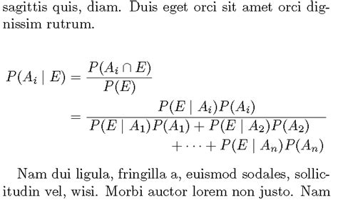 Math Mode Correct Typesetting Of A Formula With A Long Fraction Tex