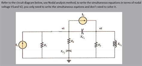 solved texts refer to the circuit diagram below use nodal analysis