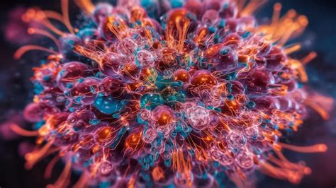 A 3d Visualization Of A Complex Molecular Structure With Atoms And