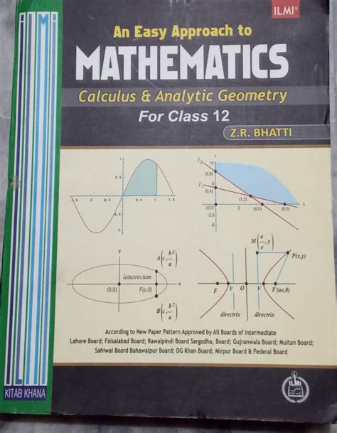 An Easy Approach Mathematics Calculus Analytic Geometry ILMI KITAB KHANA CSS PCS