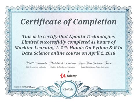 alphonse malan on linkedin completion certificate for machine learning