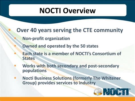 Ppt Nocti Overview Powerpoint Presentation Free Download Id 787254