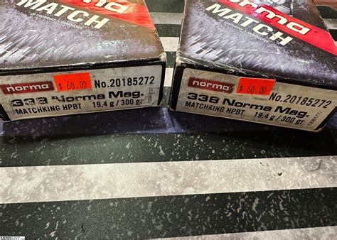 For Sale 40 Rounds Nib Norma Match 338 Norma Mag Near Rochester Pennsylvania Usa 15706832