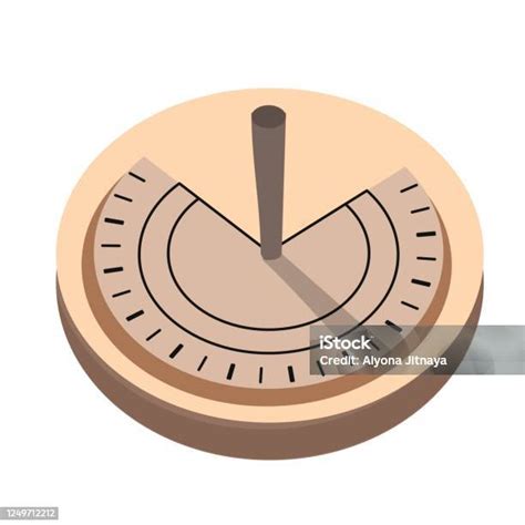 태양 시계 흰색 배경 스톡 벡터 일러스트레이션에 고립 된 태양 시계 측정 시간을 위한 오래된 문구 도구 오래 된 골동품 0명에 대한 스톡 벡터 아트 및 기타 이미지 Istock