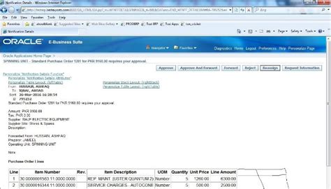 Po Approve Notification Screen Extension