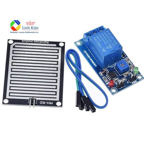 Bộ Mạch Cảm Biến Phát Hiện Mưa điều Khiển Rơ Le Relay 5v Cho Học Tập A