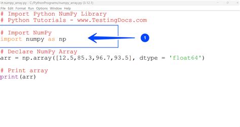 Python Numpy Library Testingdocs