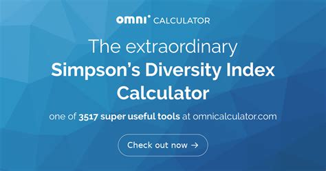 Simpsons Diversity Index Calculator