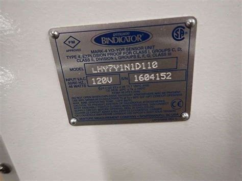 Bindicator Bin Level Control Sensor Unit Yellow Tag Auctions