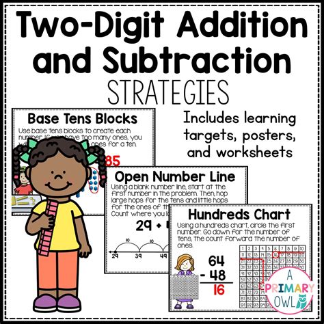 Two Digit Addition And Subtraction Strategies A Primary Owl