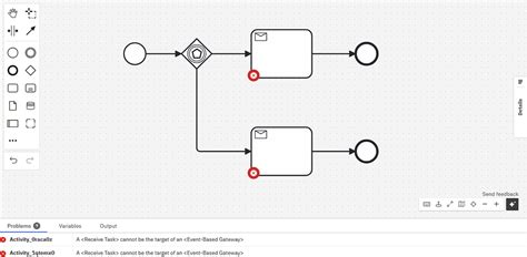 event based gateway cant work with a receive task user feedback