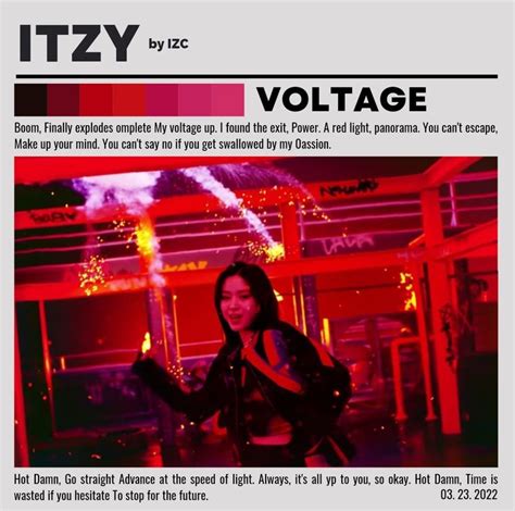 Itzy Japan Voltage Mv Color Palette Itzy Color Palette Kpop Posters