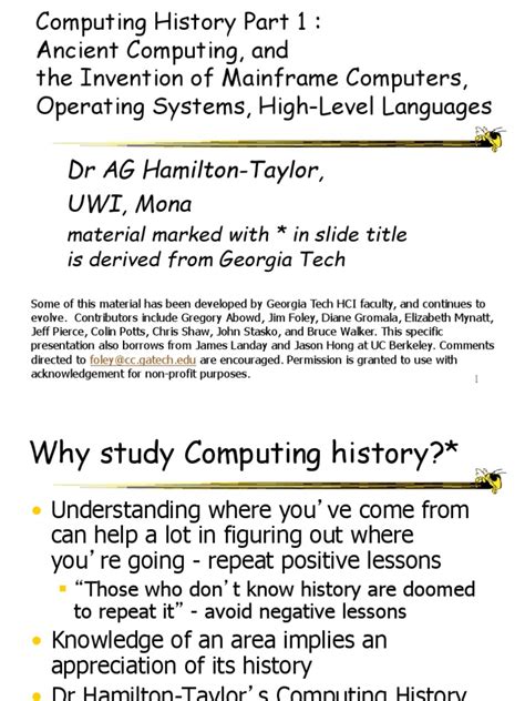 Computing History Part 1 Ancient And Mainframe Computing Pdf