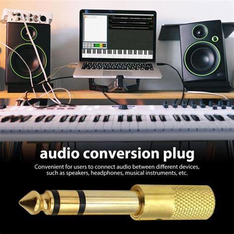 6 35mm To 3 5mm Adapter Audio Conversion Plug Adapter 6 35mm Male To 3 5mm Female Headphone Jack