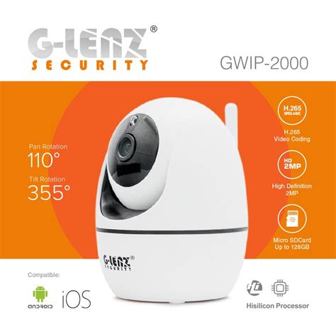 Jual Glenz Smart Ip Camera Cctv Ptz Gwip 2000 Full Hd 3mp Shopee