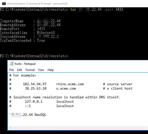 【茶包射手日記】sql 用 ip 可連，用主機名稱不通 黑暗執行緒
