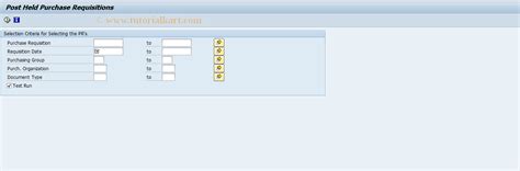FMFG PR POST SAP Tcode Post The Held PR S