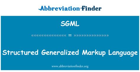 Sgml Significa Estructura De Lenguaje De Marcado Generalizado