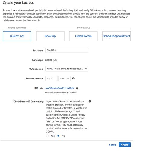 building a slackbot with aws lambda and lex