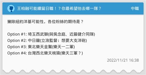 王柏融可能續留日職！？你最希望他去哪一隊？ 中職板 Dcard