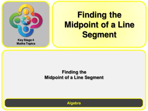 Midpoint Of A Line Segment Ks4 Teaching Resources