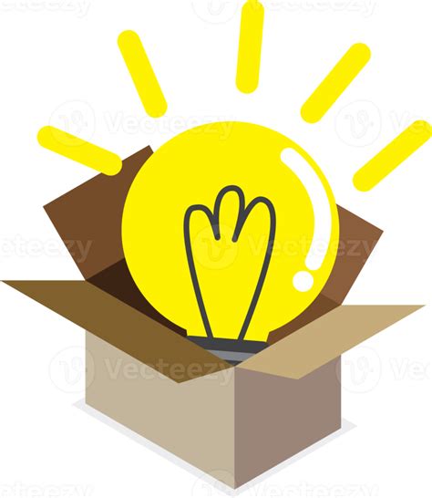 Bulb Idea In A Box PNG