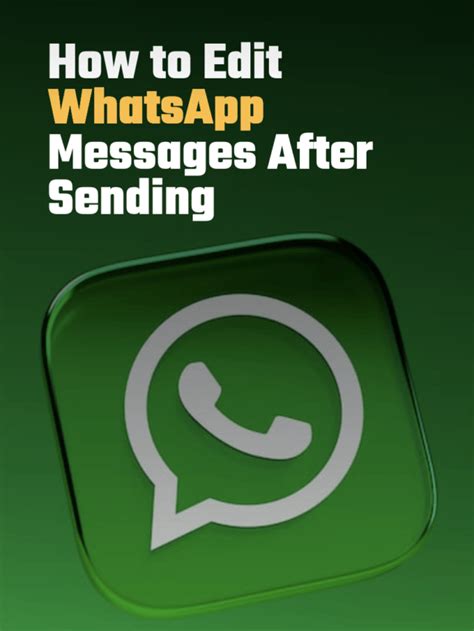 How To Edit Whatsapp Messages After Sending Sidtechtalks