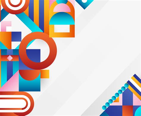 Overlapping Geometric Shapes Gradient Background