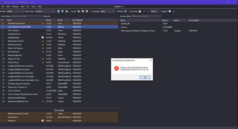 game still launches but all mods using script extender don t work and