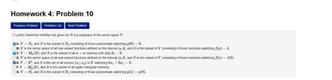 Solved Homework 4 Problem 10 Previous Problem Problem List