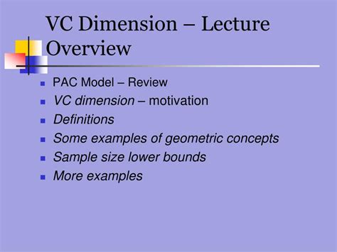 PPT VC Dimension Definition And Impossibility Result PowerPoint Presentation ID 3212767