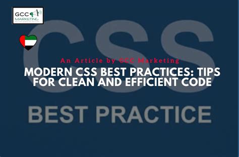 modern css best practices tips for clean and efficient code best