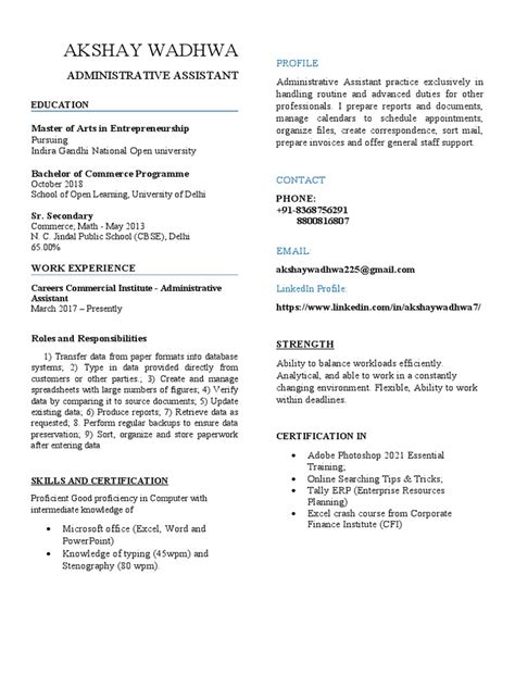 Photo Akshay Wadhwa Cv Ue Download Grátis Pdf Microsoft Excel