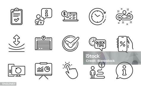 기술 아이콘이 설정됩니다 시간 변경 복원력 체크리스트로 아이콘이 포함되어 있습니다 벡터 아이콘에 대한 스톡 벡터 아트 및 기타 이미지 Istock