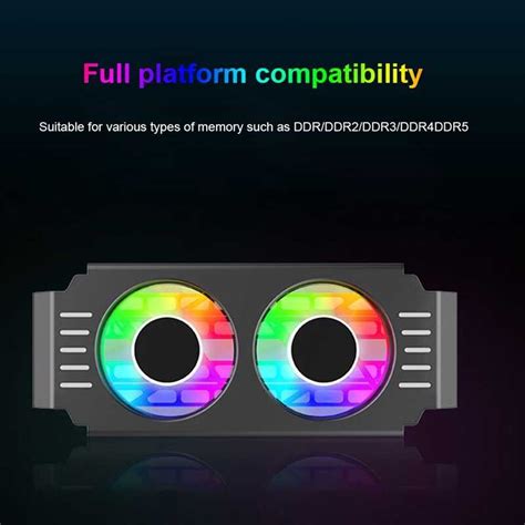 Ram Cooler 4pin Pwm 5v 3pin Argb Pc Memory Radiator 1000 4500 Rpm With Dual 120mm Fan For Ddr4