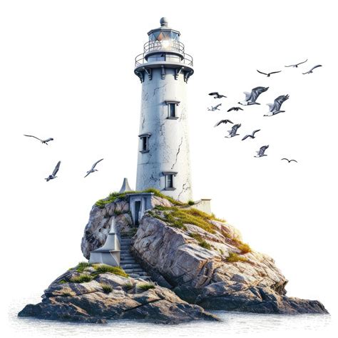 Premium Photo Vivid Photorealistic Illustration Of A Lighthouse Symbolizing Guidance And Safety