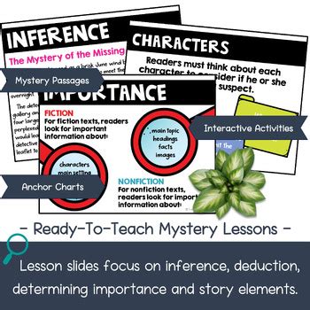 Mystery Reading Passages Lessons Activities Inference Deduction Story