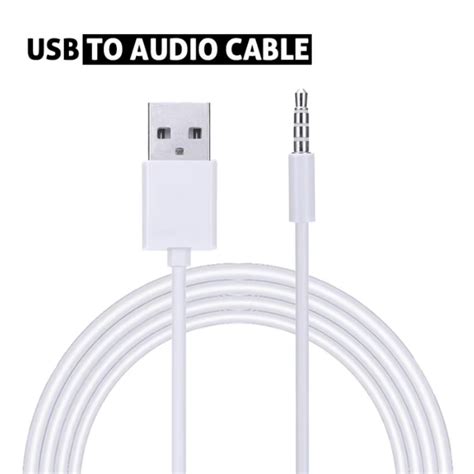 แจ็คเสียบ Aux Audio Mp3 เป็น Usb 2 0 ตัวผู้ 3 5mm Usb Sync ข้อมูล สายชาร์จสายไฟสำหรับ Ipod